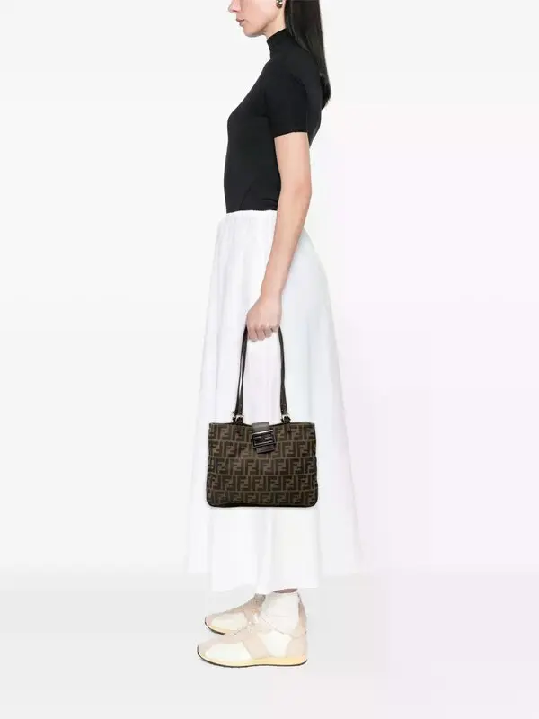 Fendi Zucca Canvas Shoulder Bag