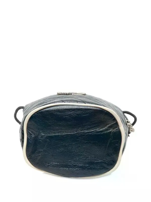Gucci Mini Gg Marmont Matelasse Leather Bucket Bag - Blue