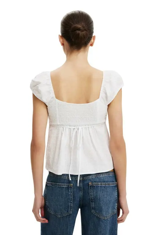 COTTON ON Tie-back Babydoll Top