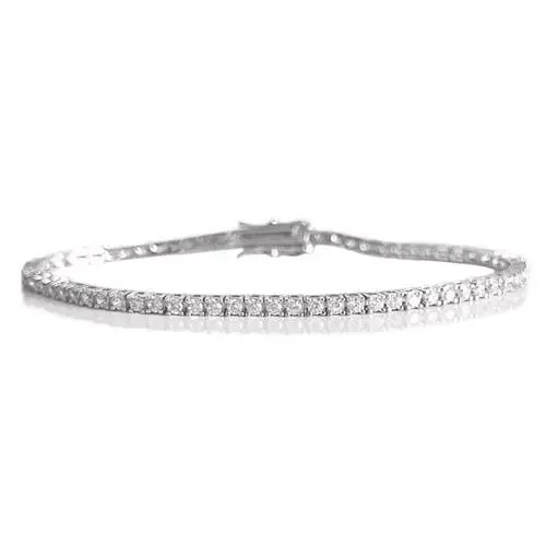 LENI JAMES Margo Tennis Bracelet - Silver