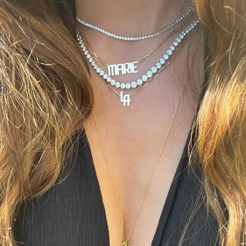 LENI JAMES The Liz Graduated Tennis Necklace