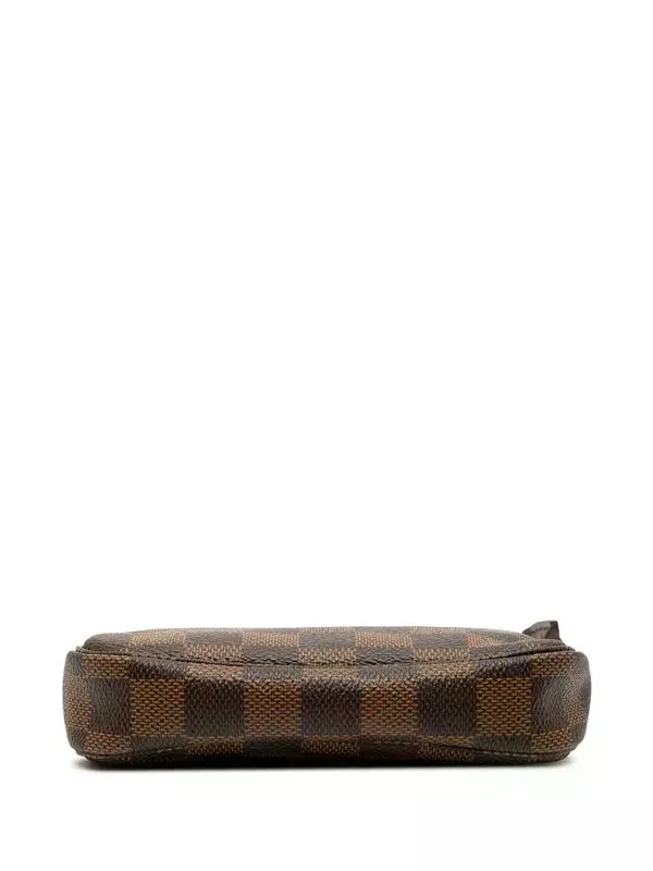 LOUIS VUITTON Damier Ebene Mini Pochette Accessoires Handbag - Brown