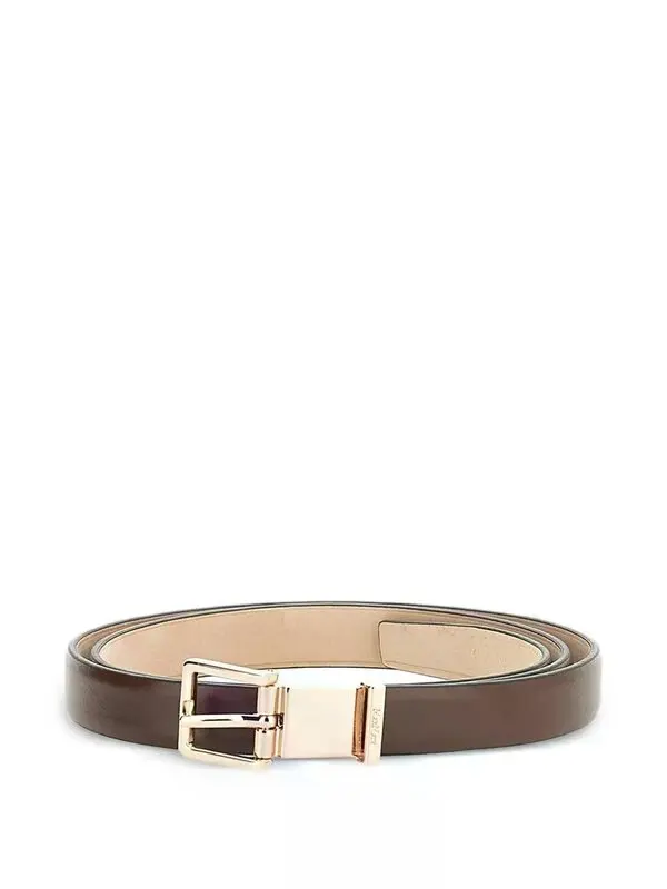 Max Mara Gold-tone Buckle Belt - Brown