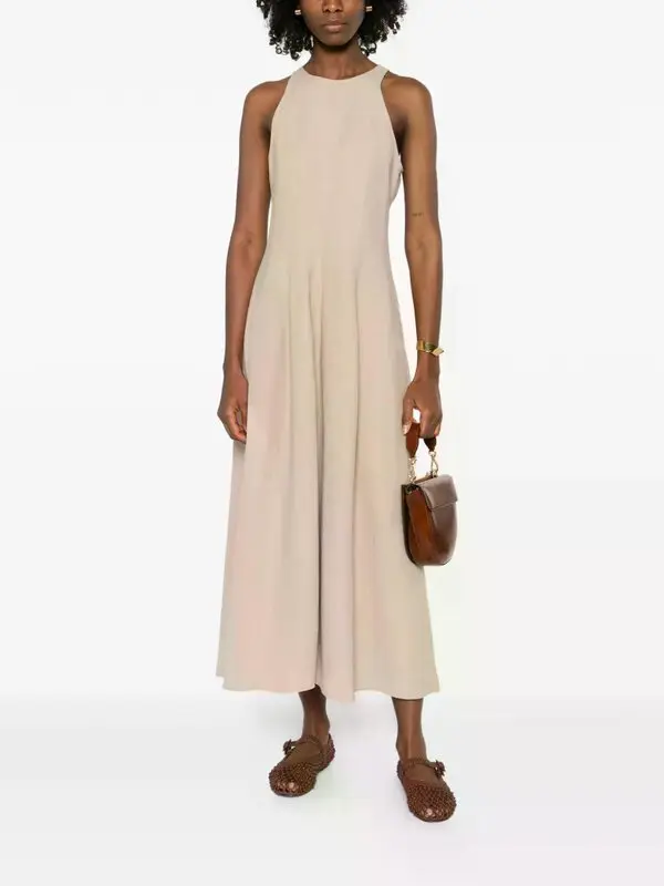 Brunello Cucinelli Sleeveless Panelled Midi Dress - Neutrals