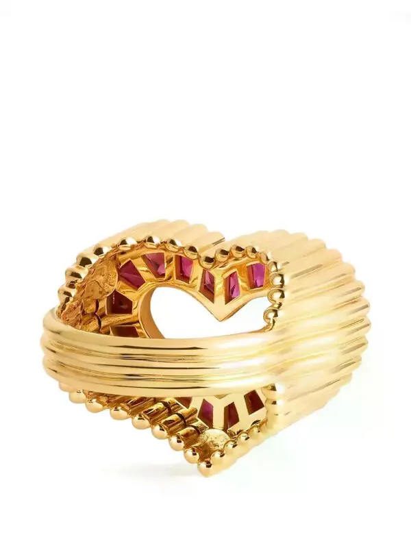 MARIE LICHTENBERG Love Diamond & Ruby Heart Ring