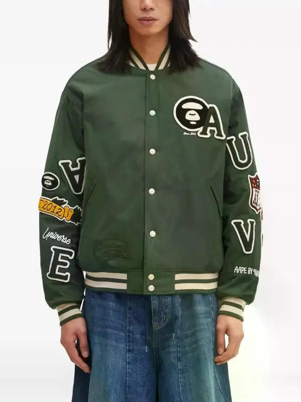 AAPE BY *A BATHING APE® Patch-embroidered Bomber Jacket