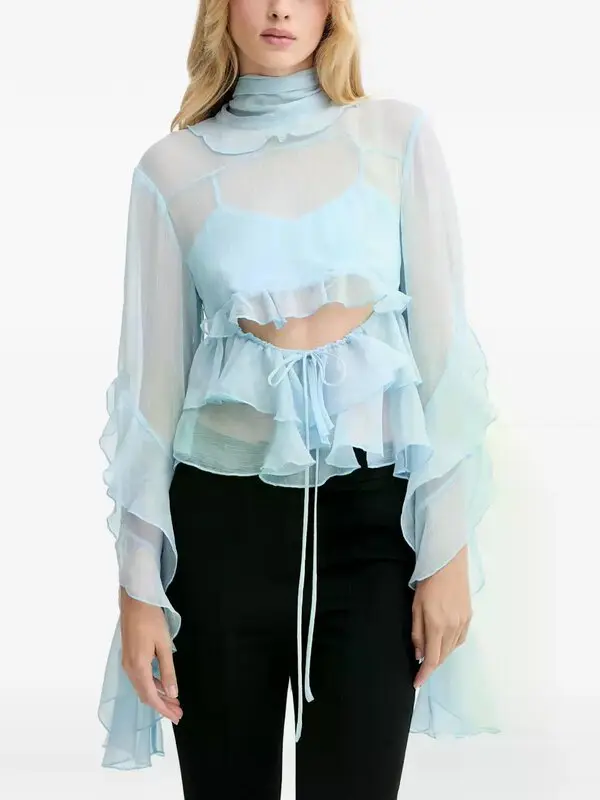 Bardot Anyssa Ruffled Blouse - Blue