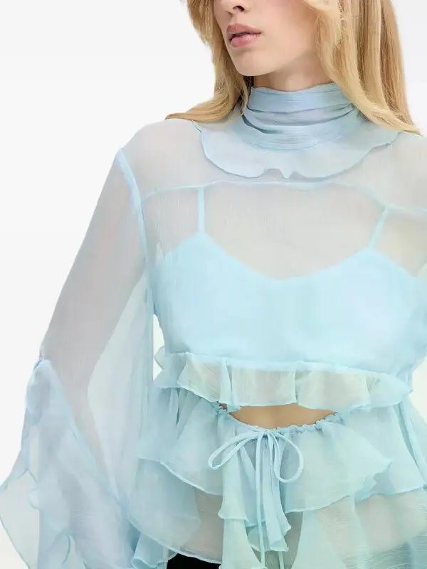 Bardot Anyssa Ruffled Blouse - Blue