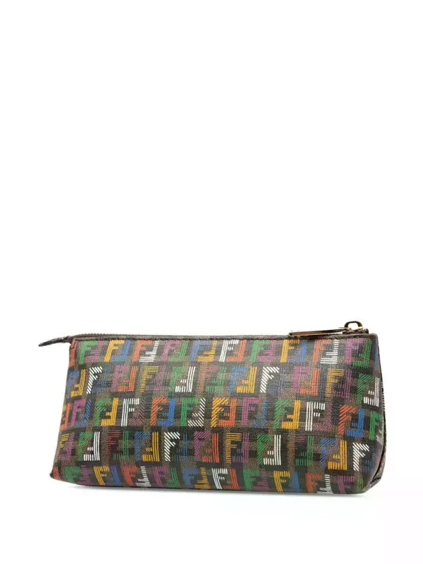 Fendi 2000-2010 Zucchino Coated Canvas Pouch