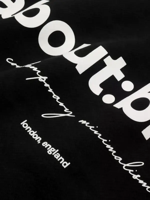 ABOUT:BLANK Logo-print Hoodie - Black