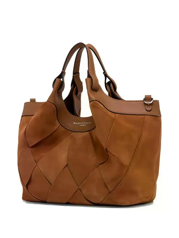 GIANNI CHIARINI Dua Woven Leather Shoulder Bag