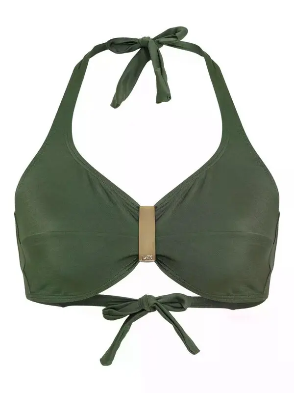 LYGIA & NANNY Marilyn Metal-detail Bikini Top - Green