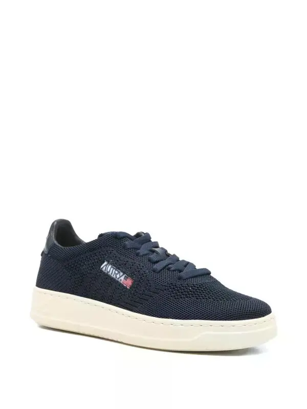 AUTRY Knit Leather Sneakers - Blue
