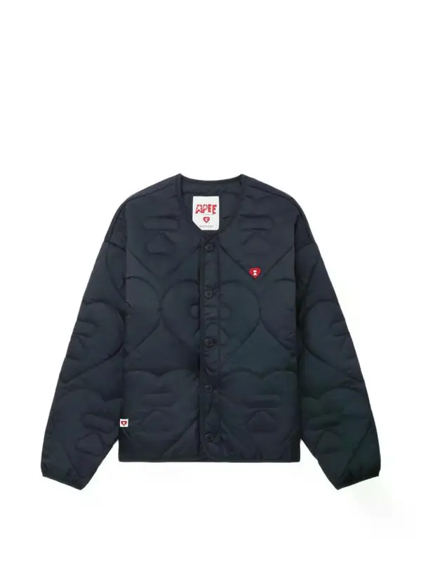 A BATHING APE Heart Quilted Jacket - Blue