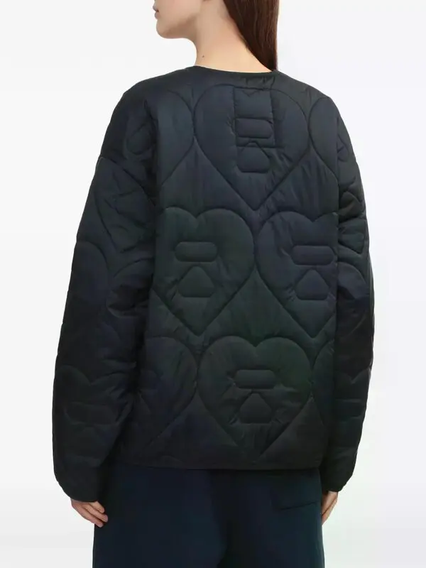 A BATHING APE Heart Quilted Jacket - Blue