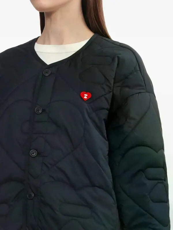 A BATHING APE Heart Quilted Jacket - Blue