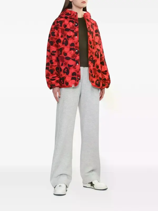 A BATHING APE Camouflage Hooded Jacket - Red