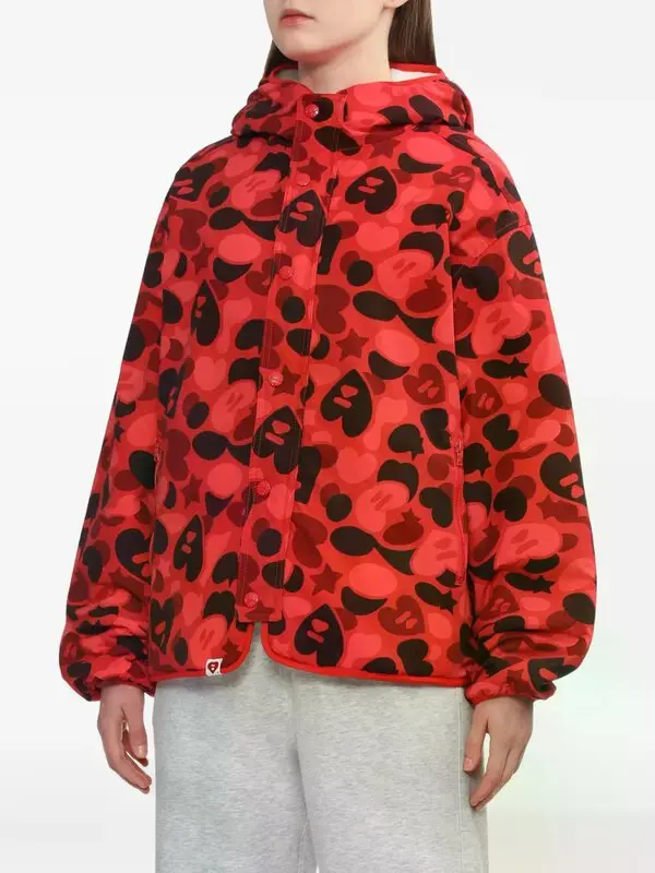 A BATHING APE Camouflage Hooded Jacket - Red