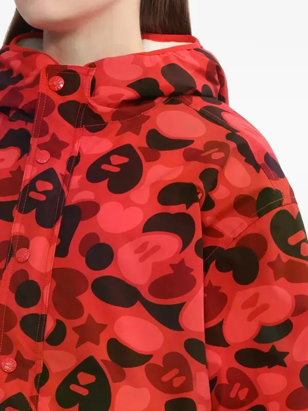 A BATHING APE Camouflage Hooded Jacket - Red