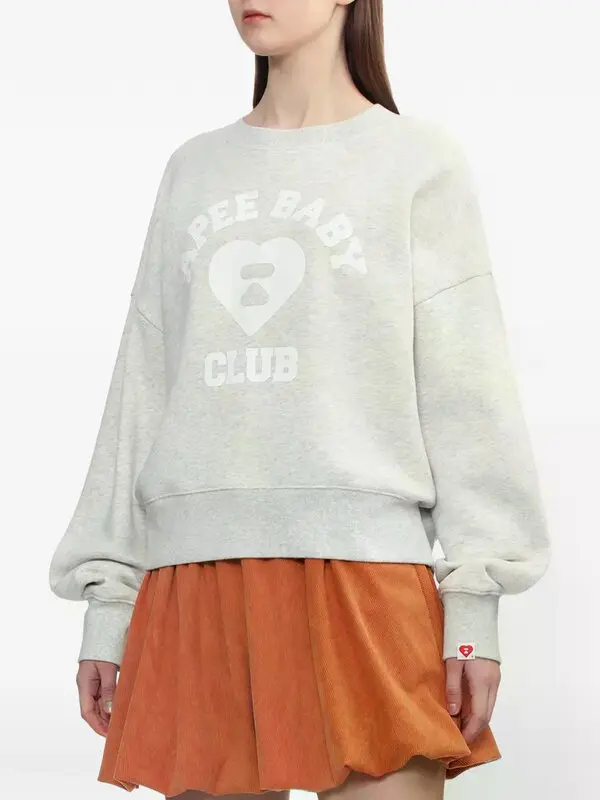 A BATHING APE Baby Logo Sweatshirt - Grey