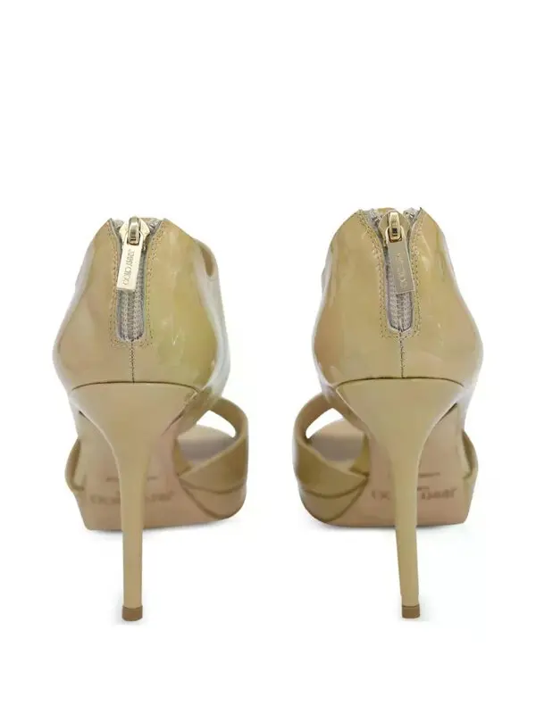JIMMY CHOO Cut-out Leather Stiletto Sandals