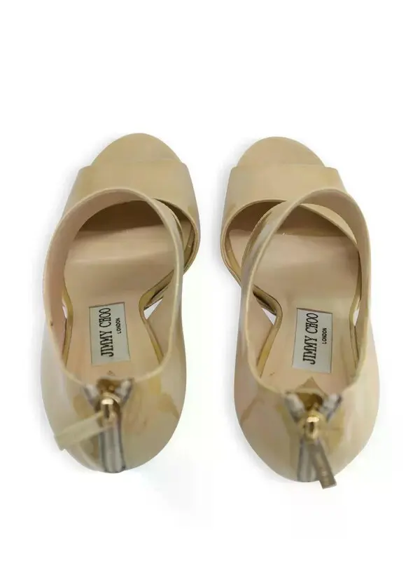 JIMMY CHOO Cut-out Leather Stiletto Sandals