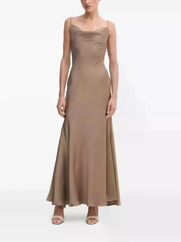 Bardot Monroe Cowl-neck Maxi Dress - Brown
