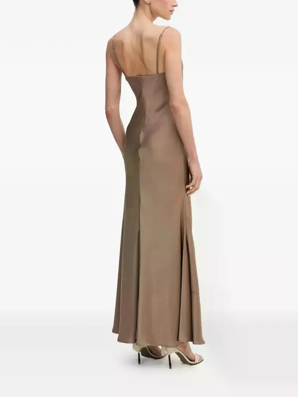 brown cowl neck maxi dress Roma Maxi Shift Dress - Beach Linen main image 1