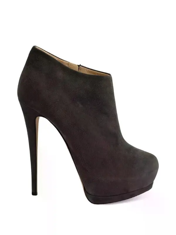 Giambattista Valli Suede Platform Stiletto Ankle Boots