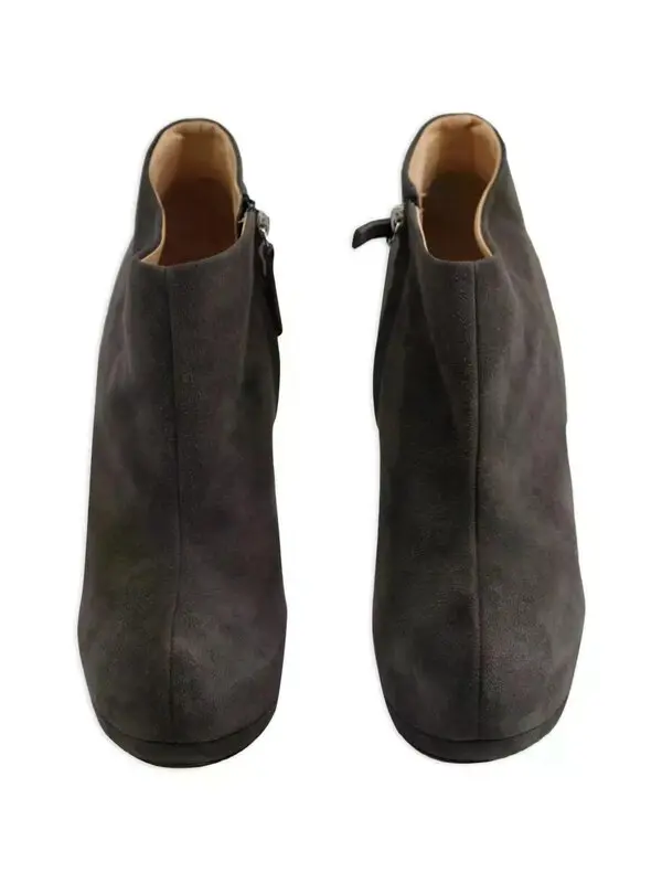 Giambattista Valli Suede Platform Stiletto Ankle Boots