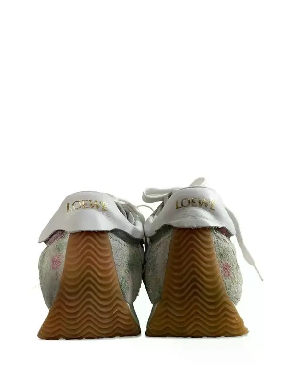 Loewe Floral Suede Low-top Sneakers