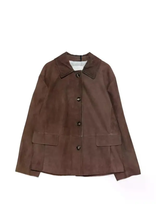 Max Mara Button Patch-pocket Jacket - Brown