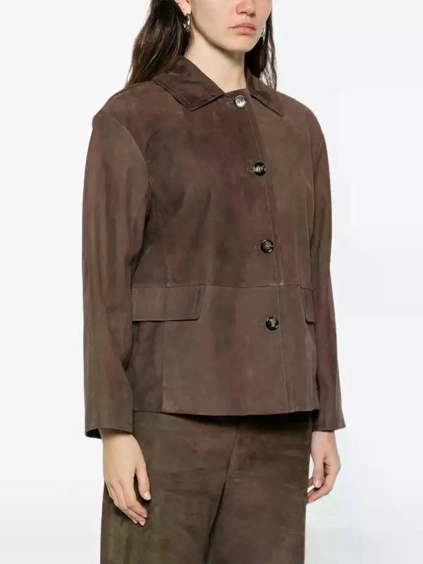 Max Mara Button Patch-pocket Jacket - Brown