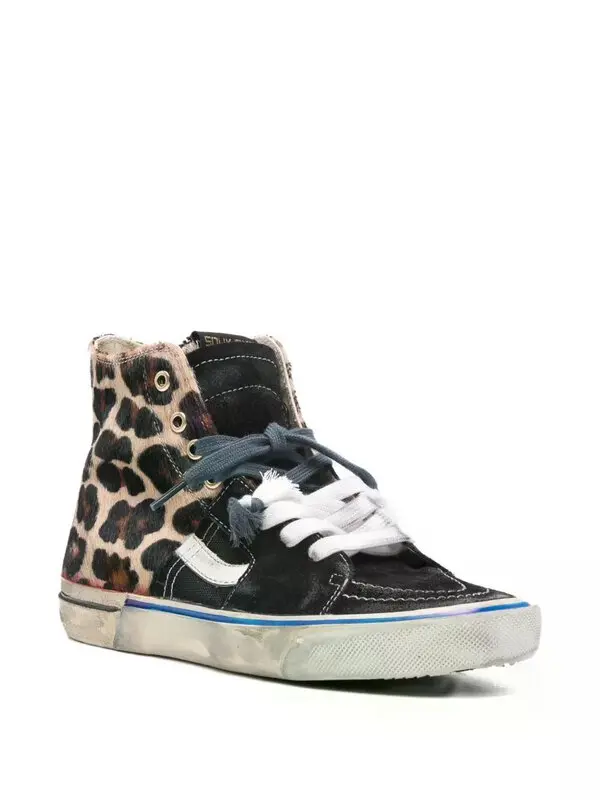 PAUL EASTERLIN Caly Star Leopard High-top Sneakers