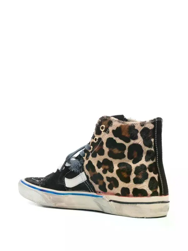 PAUL EASTERLIN Caly Star Leopard High-top Sneakers