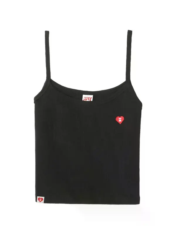 A BATHING APE Heart Detail Top - Black
