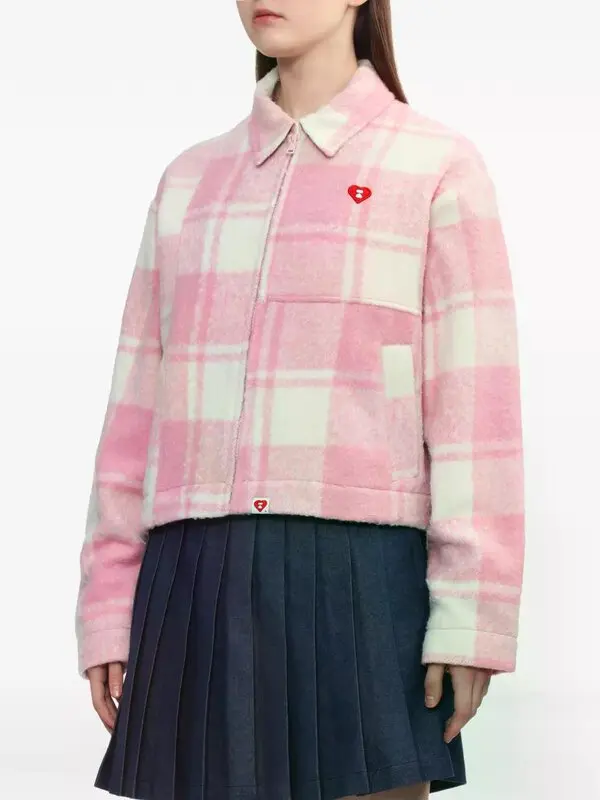 A BATHING APE Apee™ Check Zip Jacket - Pink