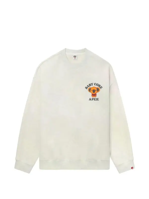 A BATHING APE Graphic Print Sweatshirt - Neutrals