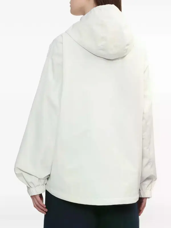 A BATHING APE Hooded Logo Jacket - Neutrals