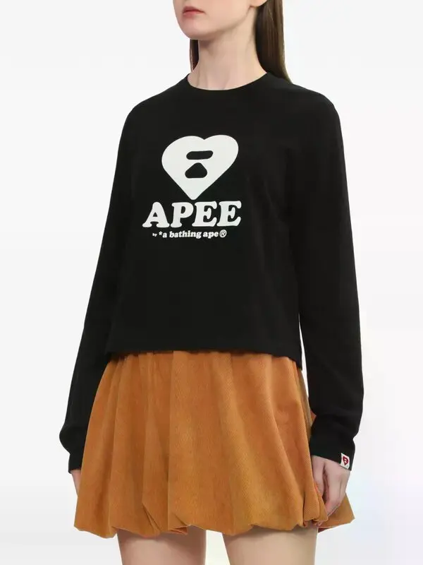 A BATHING APE Heart Logo-print Top