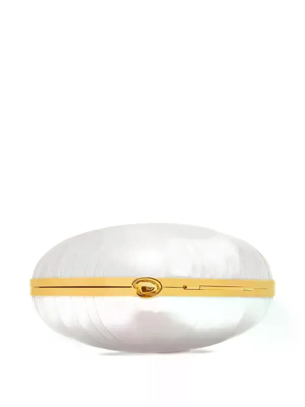 Oscar De La Renta Heart Balloon Chain Clutch Bag - Neutrals