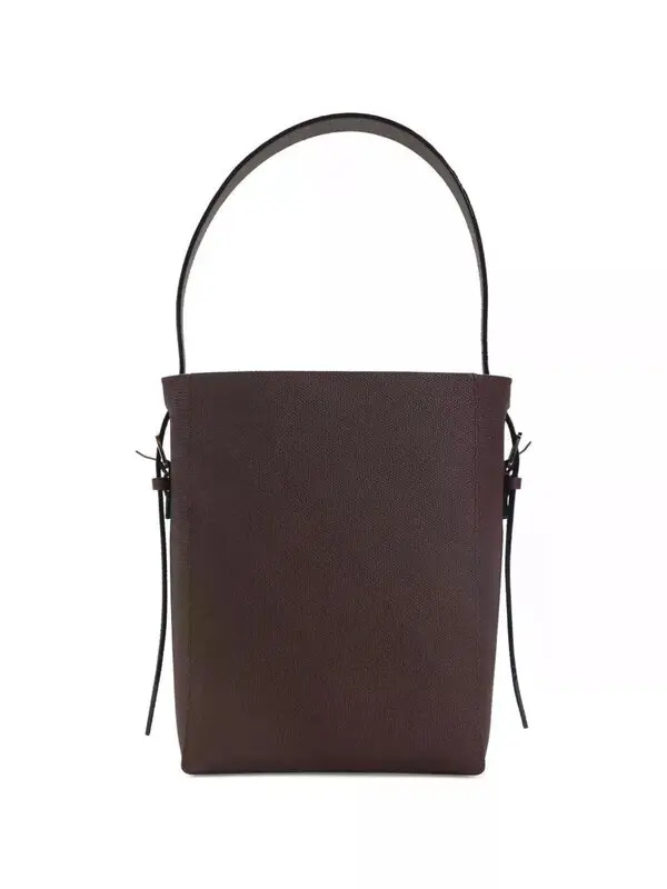 VALEXTRA Grained Leather Shoulder Bag - Brown