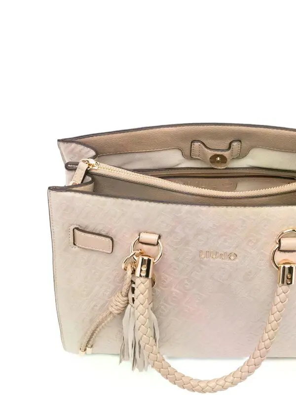 Liu Jo Manhattan Braided-handle Tassel Tote Bag