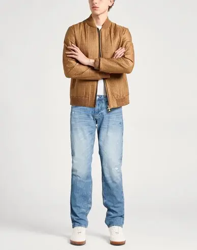 Emporio Armani Straight-leg Cotton Blend Jeans