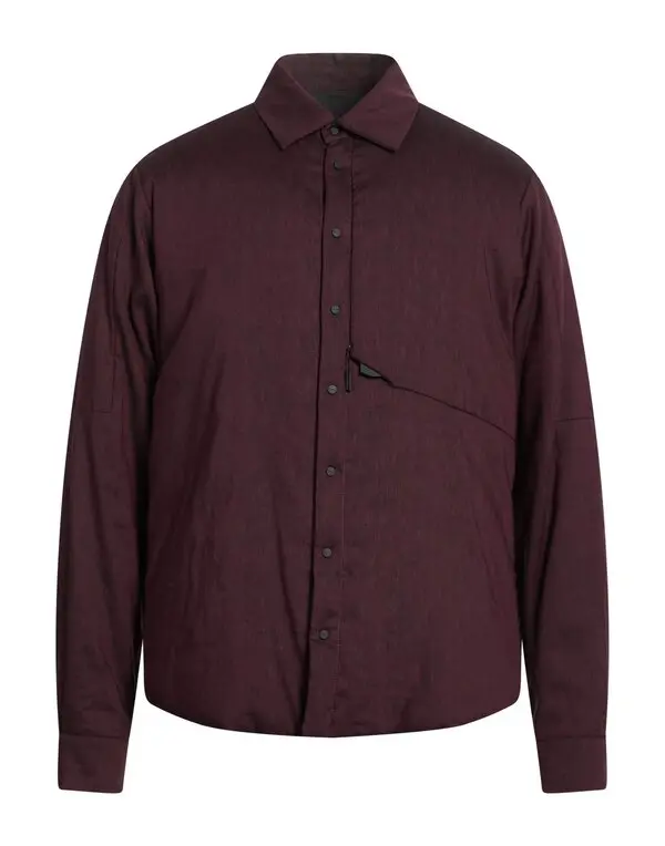 Sease Jacket Burgundy Size Linen, Virgin Wool