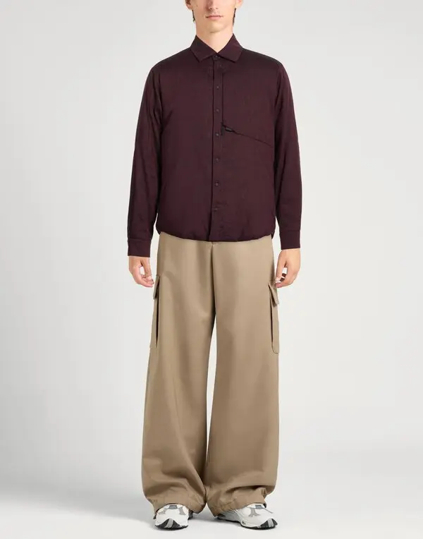 Sease Jacket Burgundy Size Linen, Virgin Wool