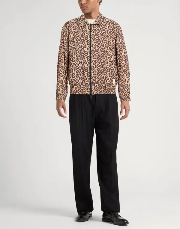 Emporio Armani Harrington Jacket In Leopard Print