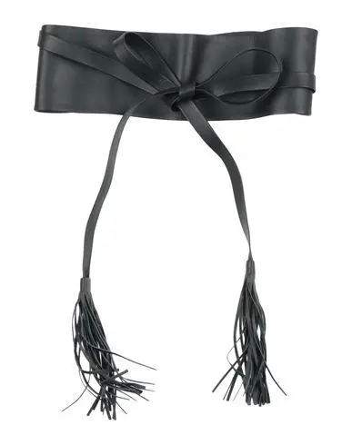 MES DEMOISELLES Leather Corset Belt - Black
