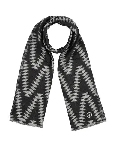 Giorgio Armani Scarf Charcoal Virgin Wool - Grey