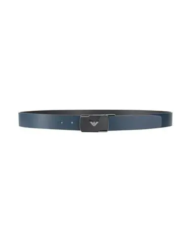 Emporio Armani Pebbled Leather Belt - Blue